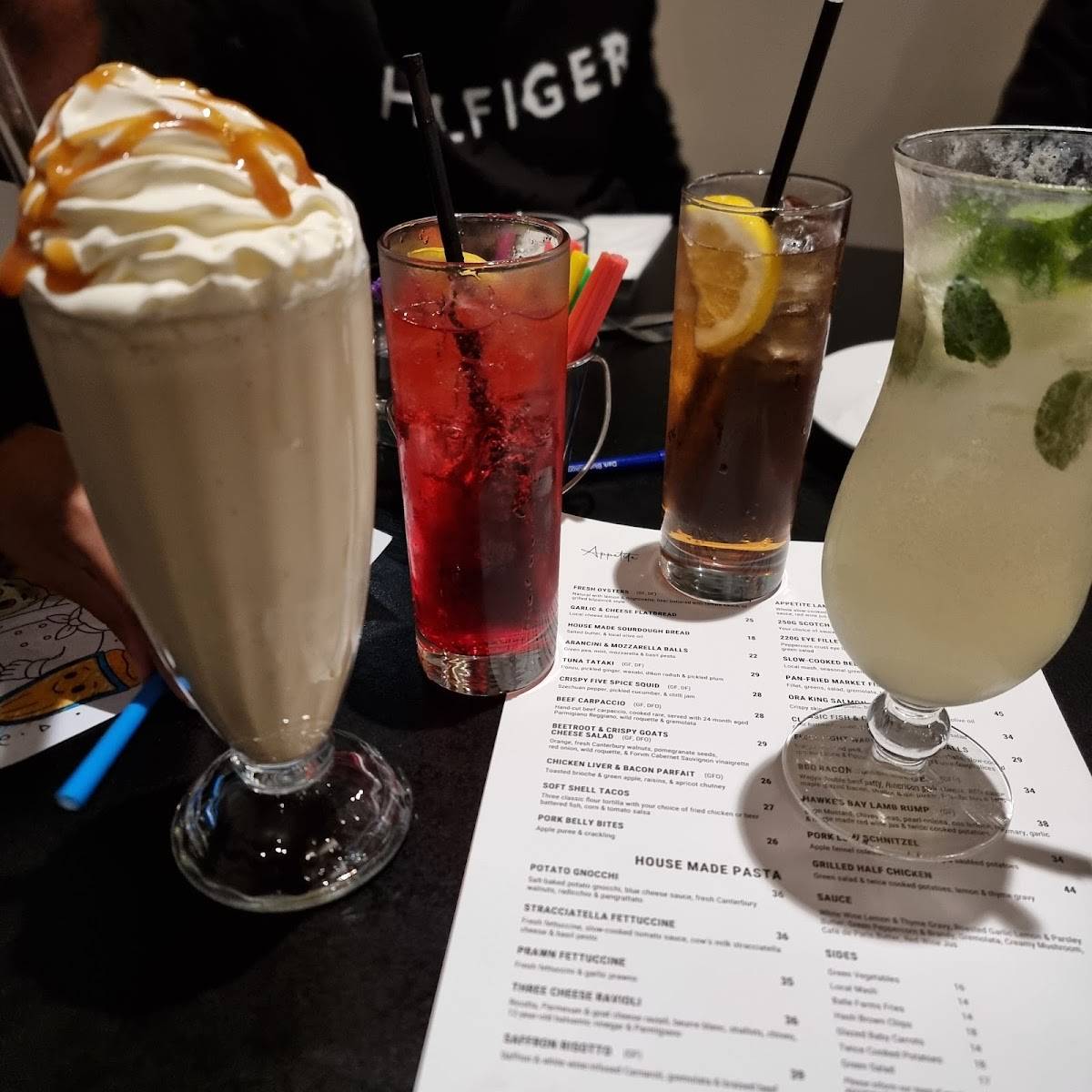 Menu at Appetite restaurant, Pukekohe