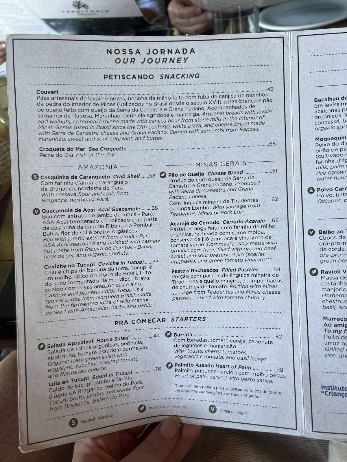 Menu em Aprazível restaurante, Rio de Janeiro