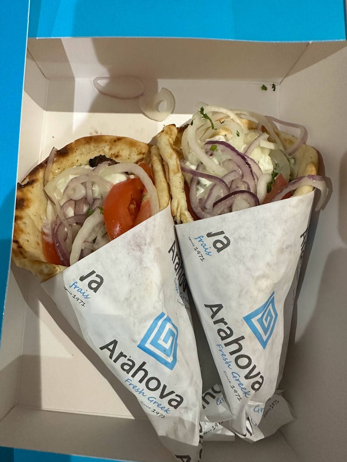 Menu at Arahova Souvlaki restaurant, Laval, Bd du Curé-Labelle