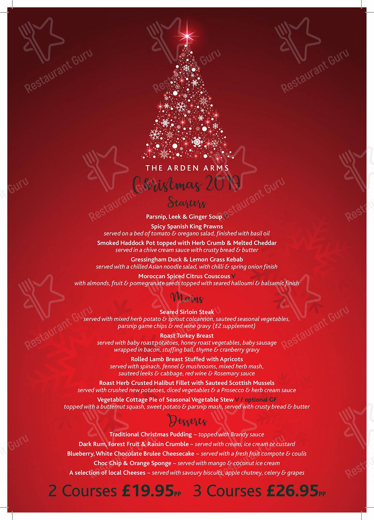 Menu at Arden Arms pub & bar, Stockport, 23 Millgate