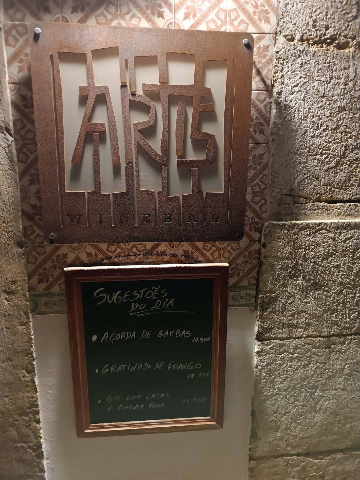 Menu em Artis pub & Bar, Lisboa