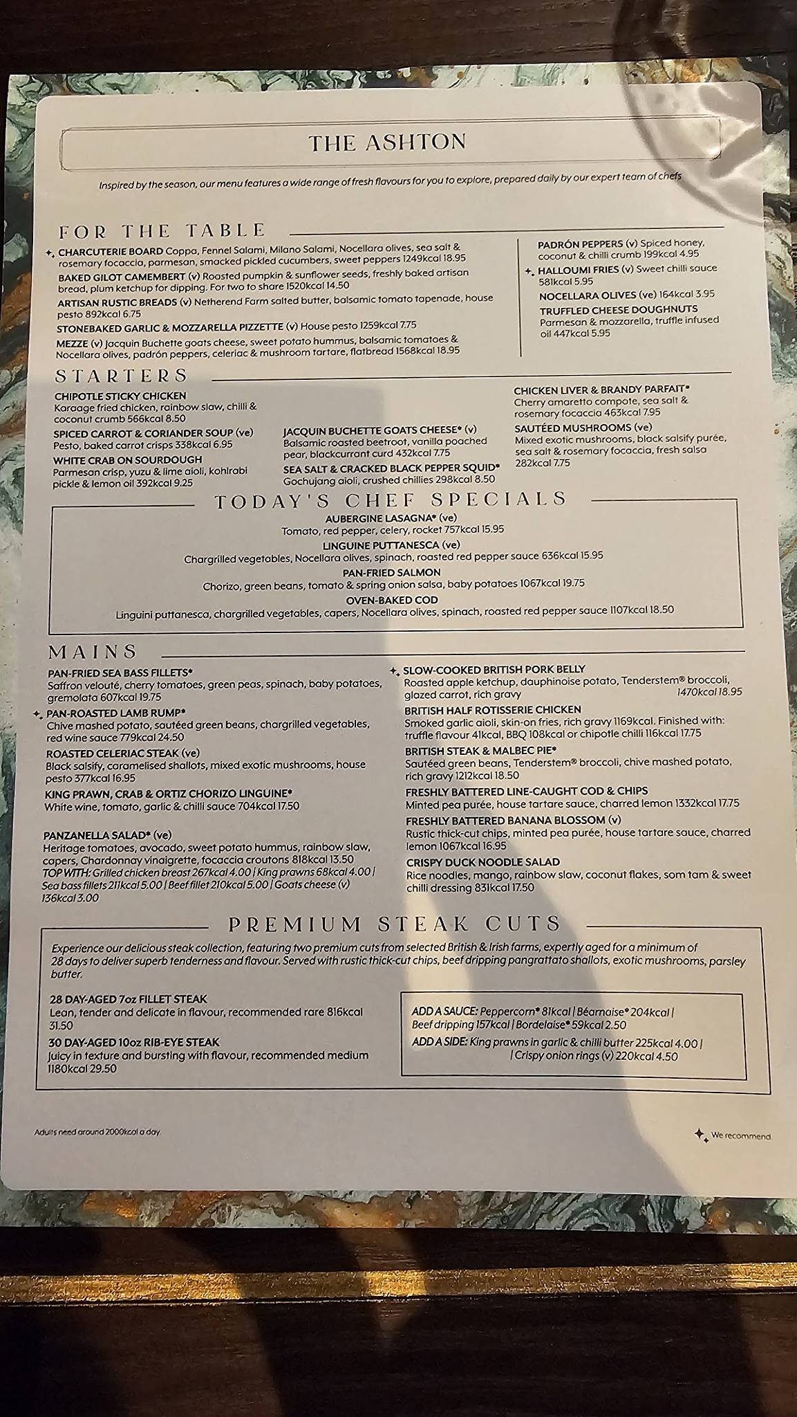Menu at The Ashton pub & bar, Bristol