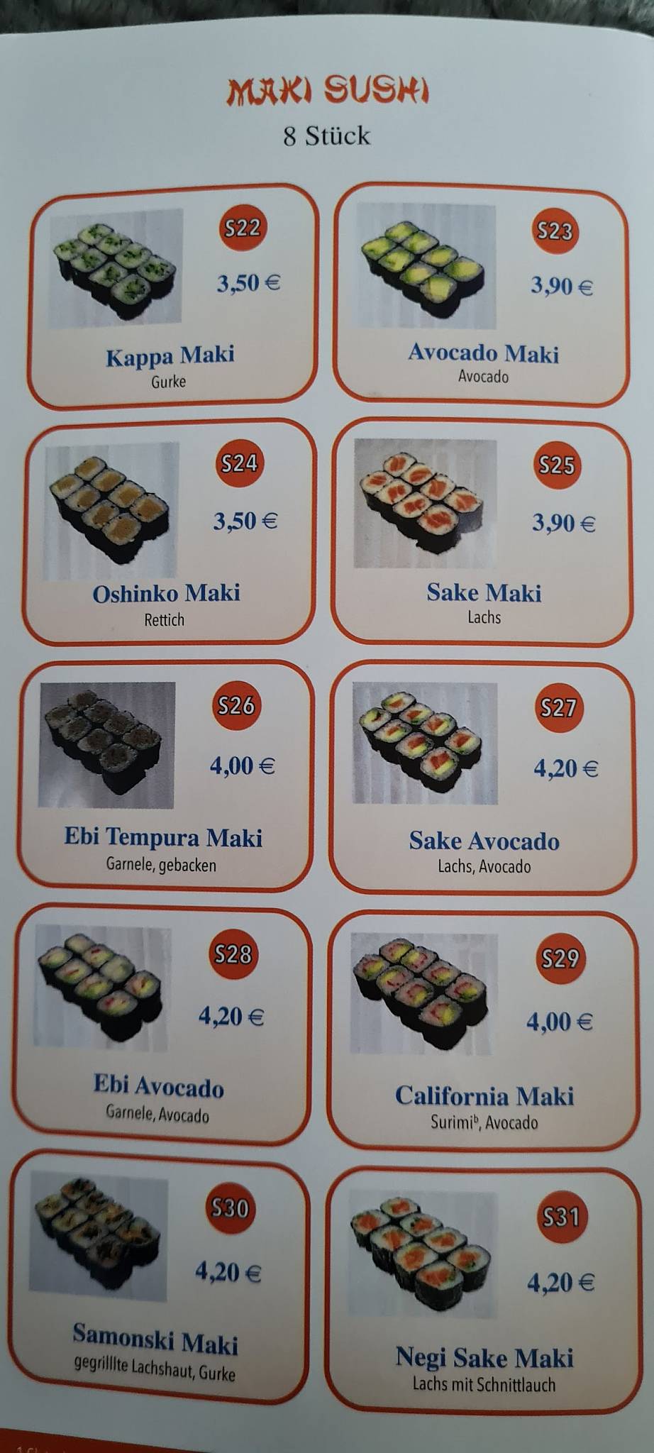 Speisekarte von Asia Snack pub & Bar, Anklam