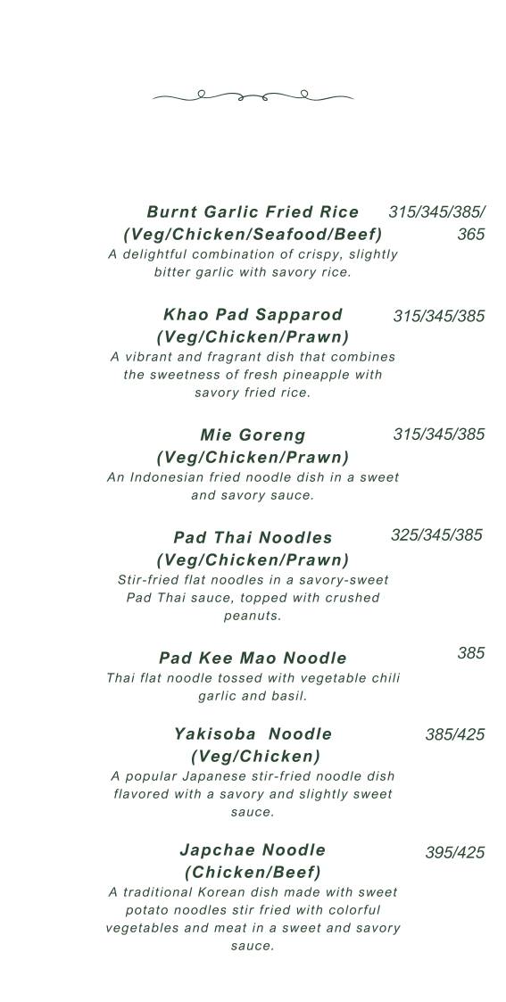 Menu at Asian Hive, Chennai, No. 3/1