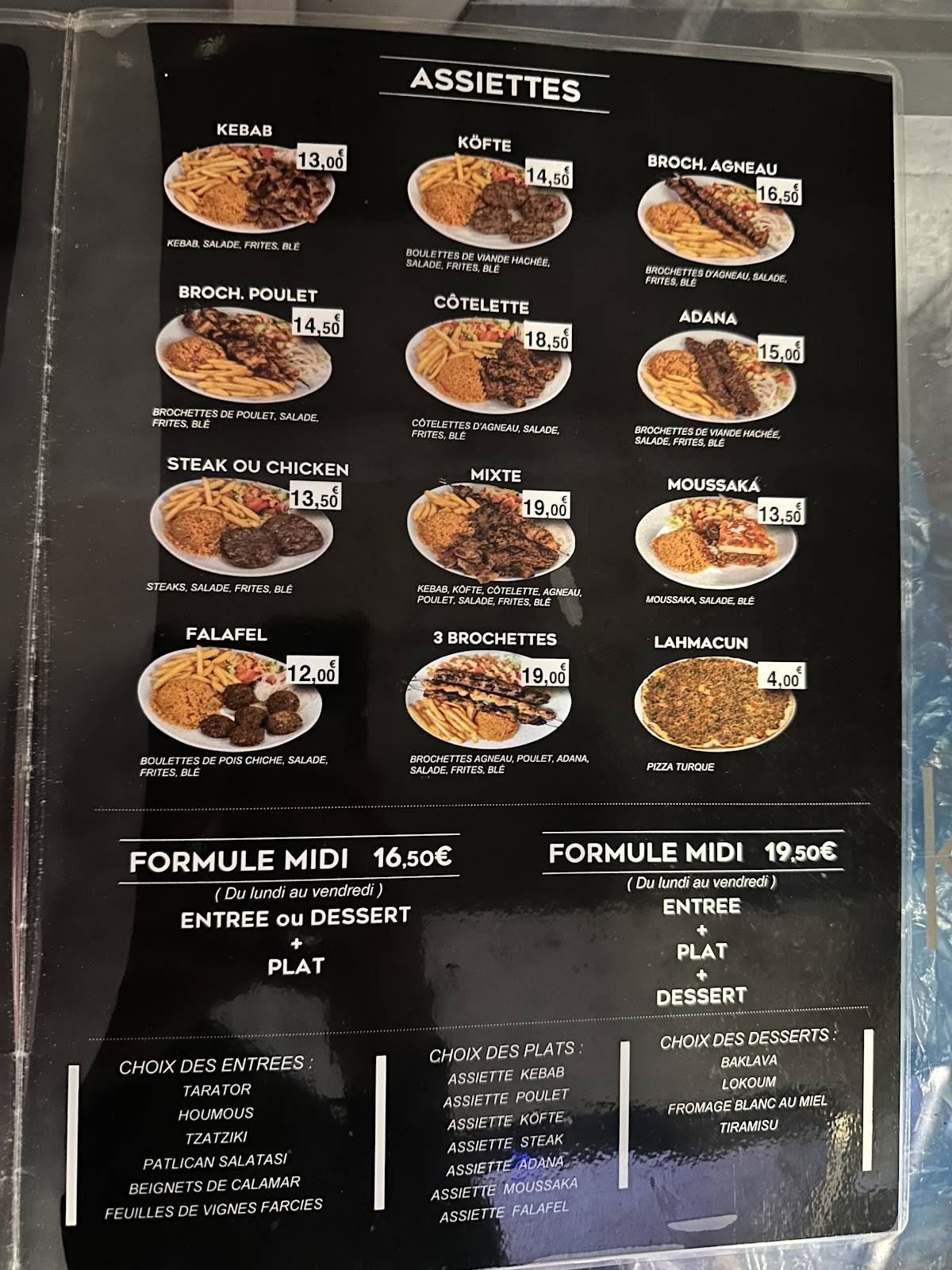 Menu au Aspendos Kebab & Grill restaurant, Ramonville-Saint-Agne