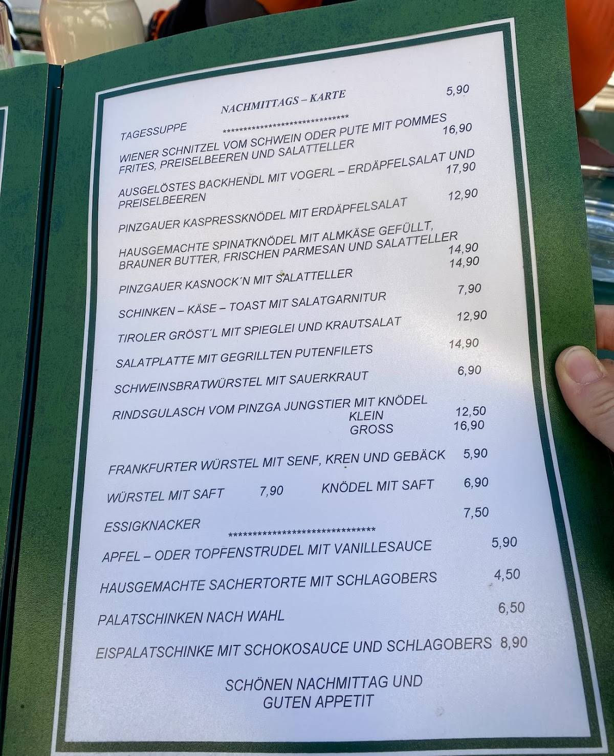 Speisekarte von Augustiner Braugasthof Krimpelstätter restaurant, Salzburg