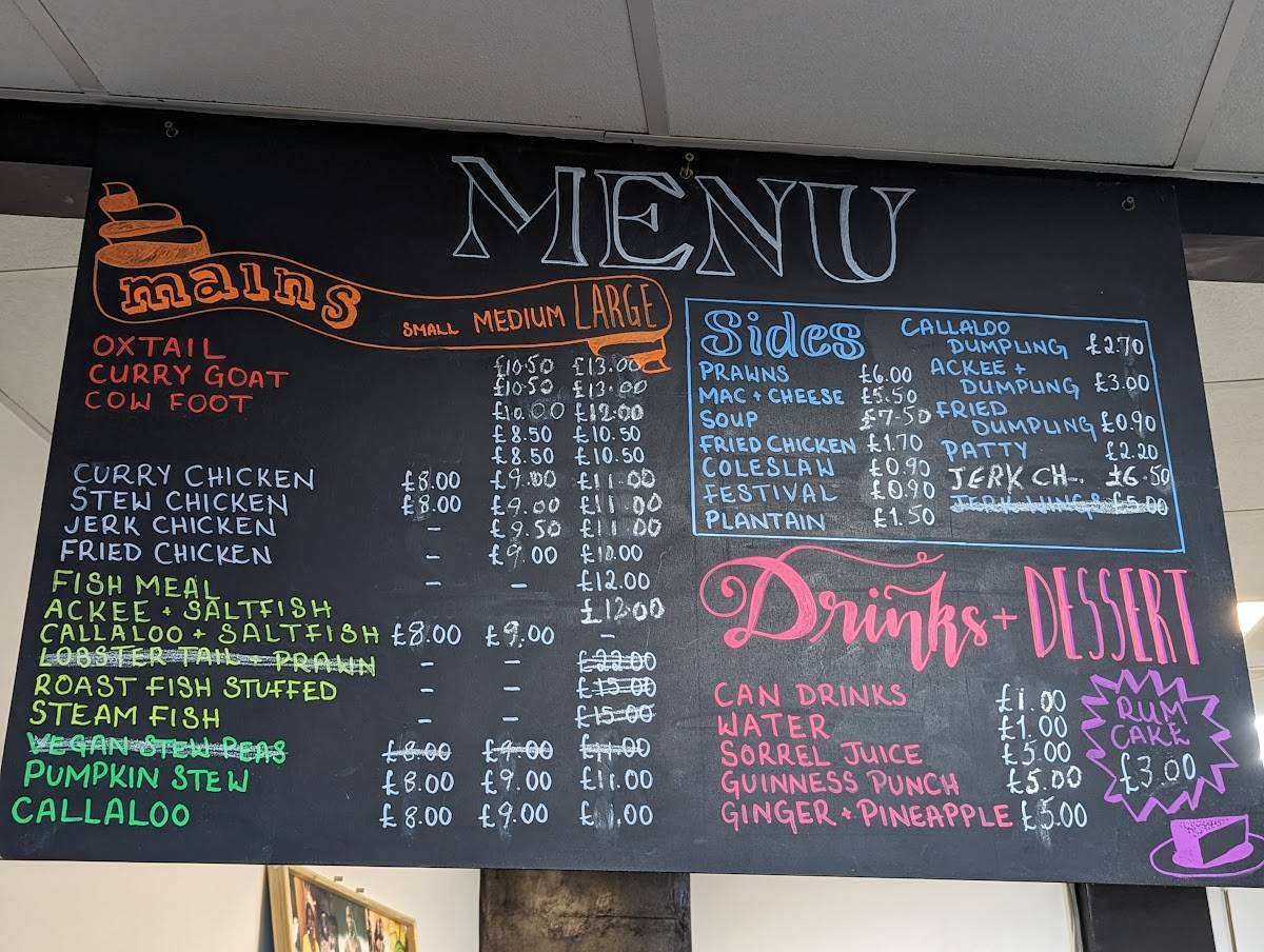 Menu at Aunty Jenny's Kitchen restaurant, Wembley, Shop A