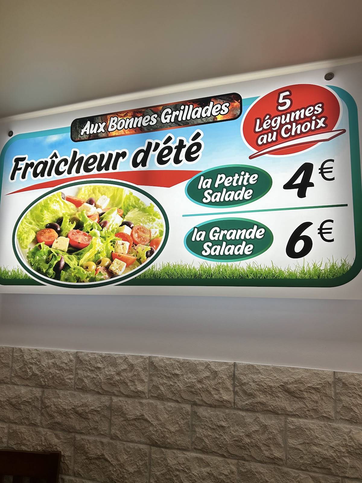 Menu au Aux Bonnes Grillades restaurant, Paris