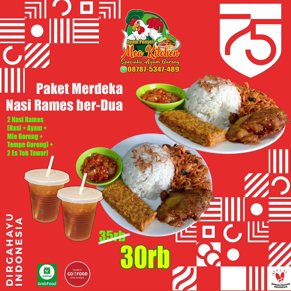 Carta del restaurante Ayam Penyet Mea Kitchen, Sukamaju