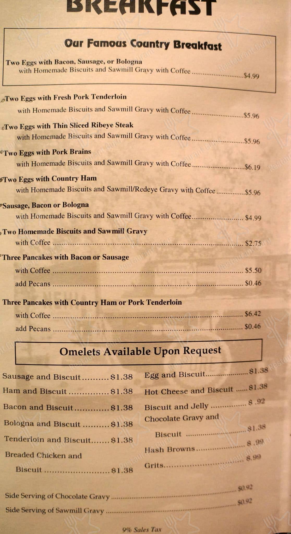 Menu at Abe's Grill BBQ, Corinth, 803 US-72 W