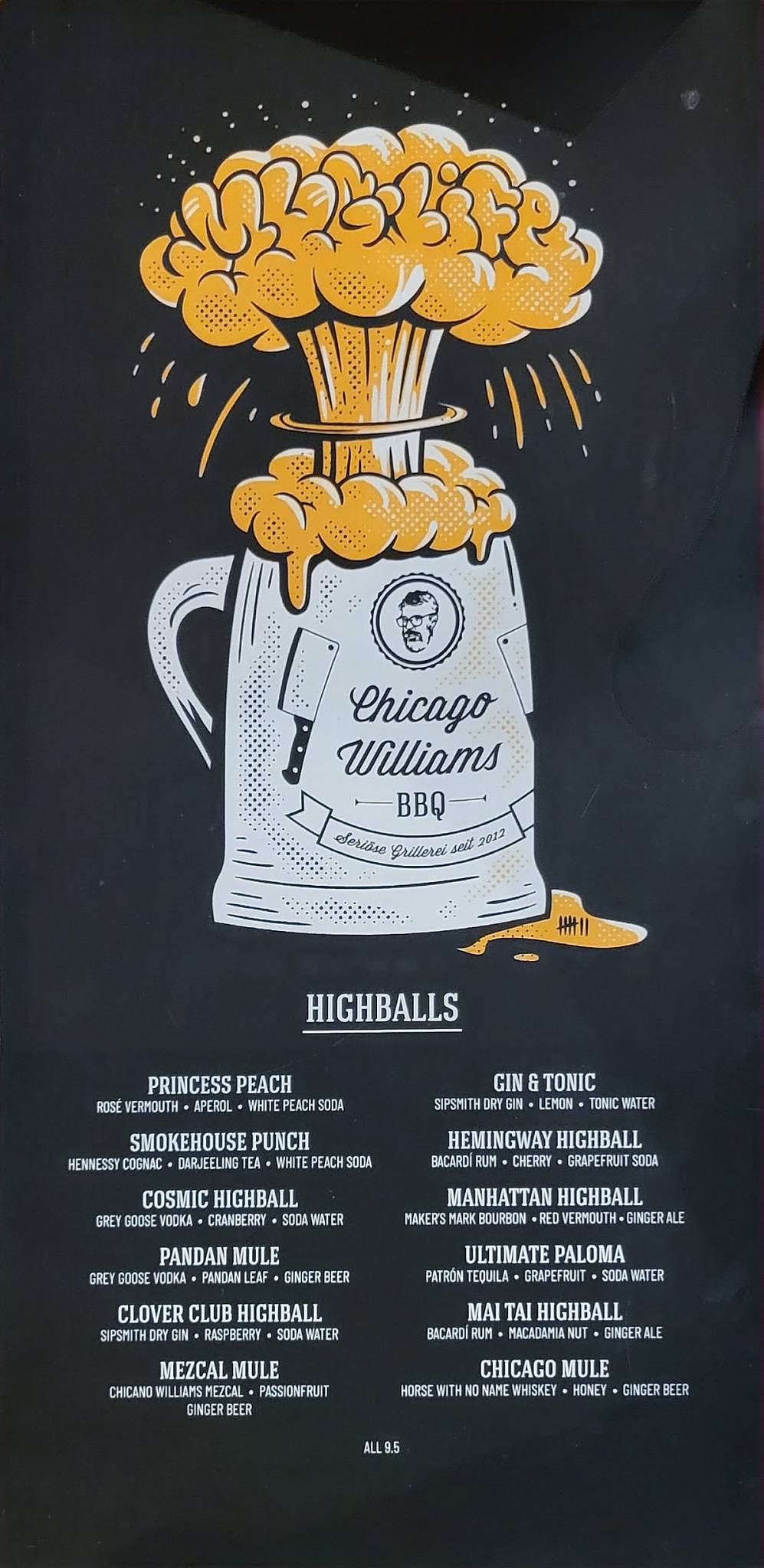 Speisekarte von Chicago Williams BBQ, Berlin, Marburger Str. 16