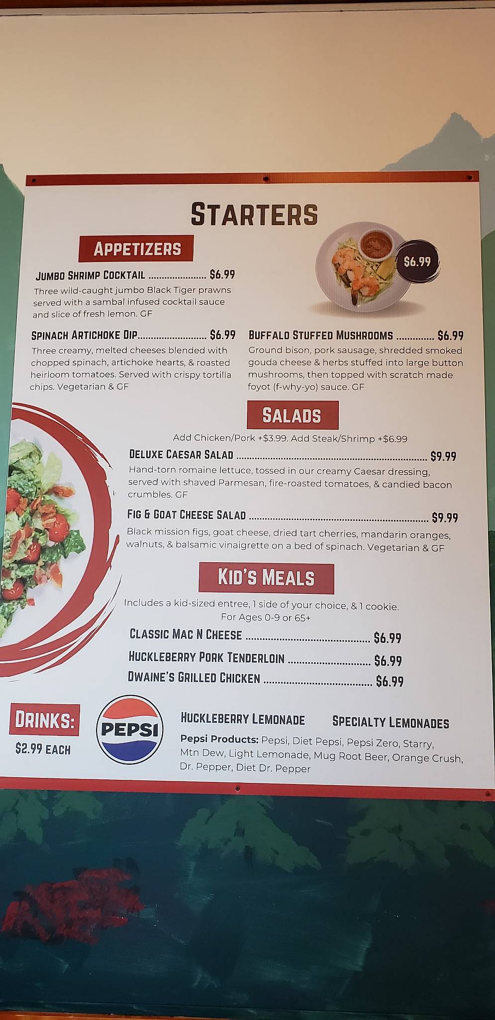 Menu at Huckleberry Grill restaurant, Salt Lake City