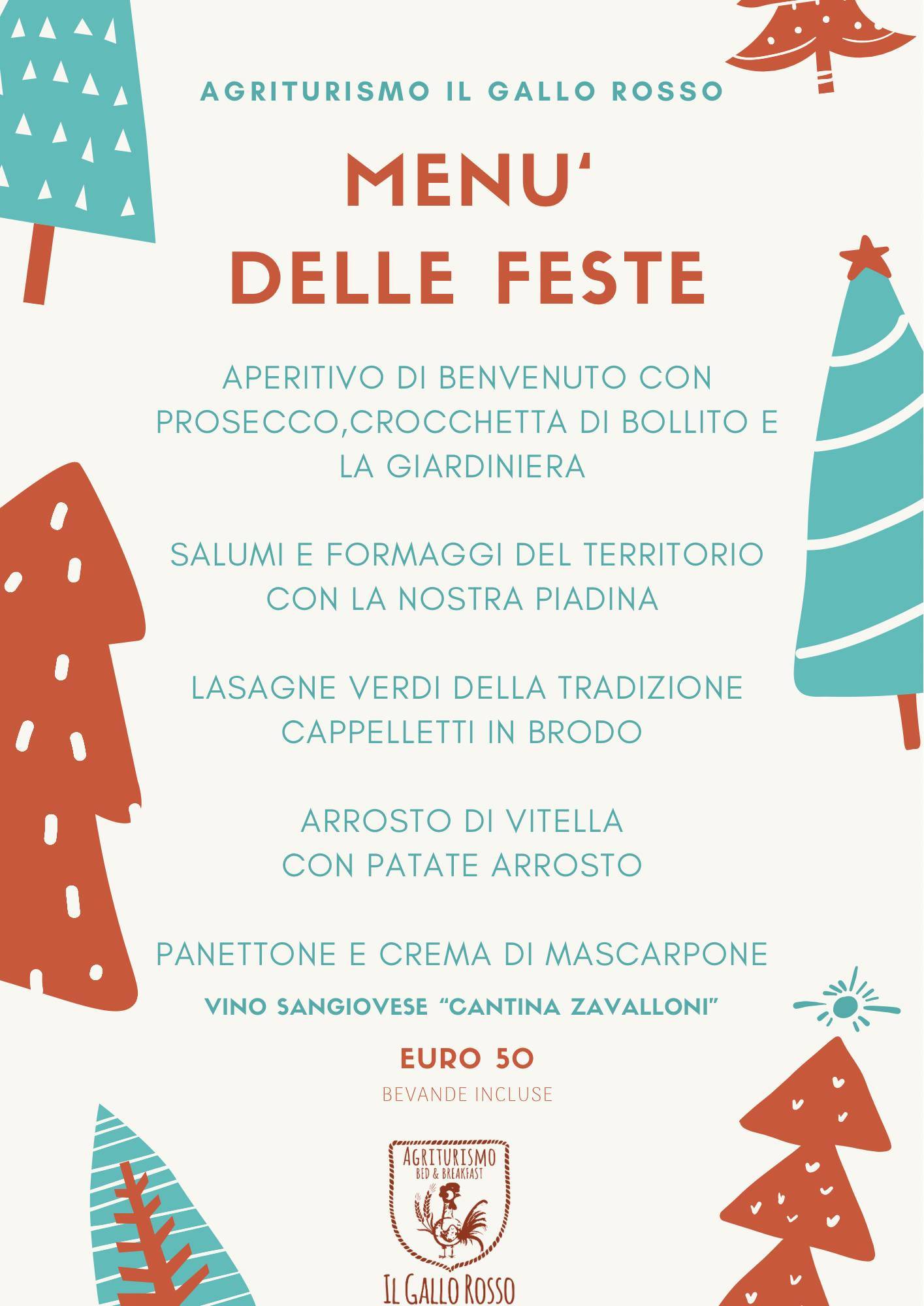 Menu da Il Gallo Rosso ristorante con griglia, Cesenatico
