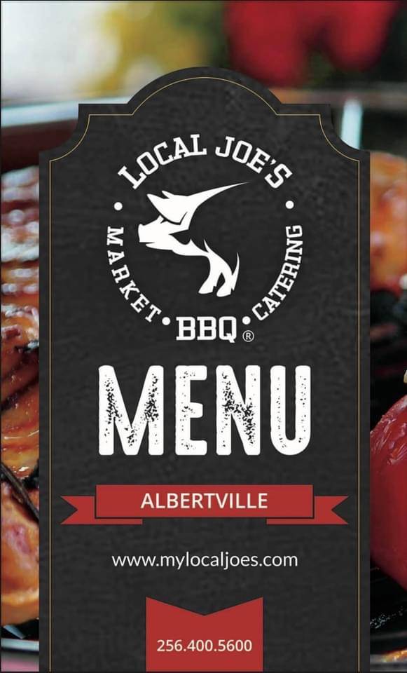 Menu at Local Joe’s Albertville BBQ, Albertville