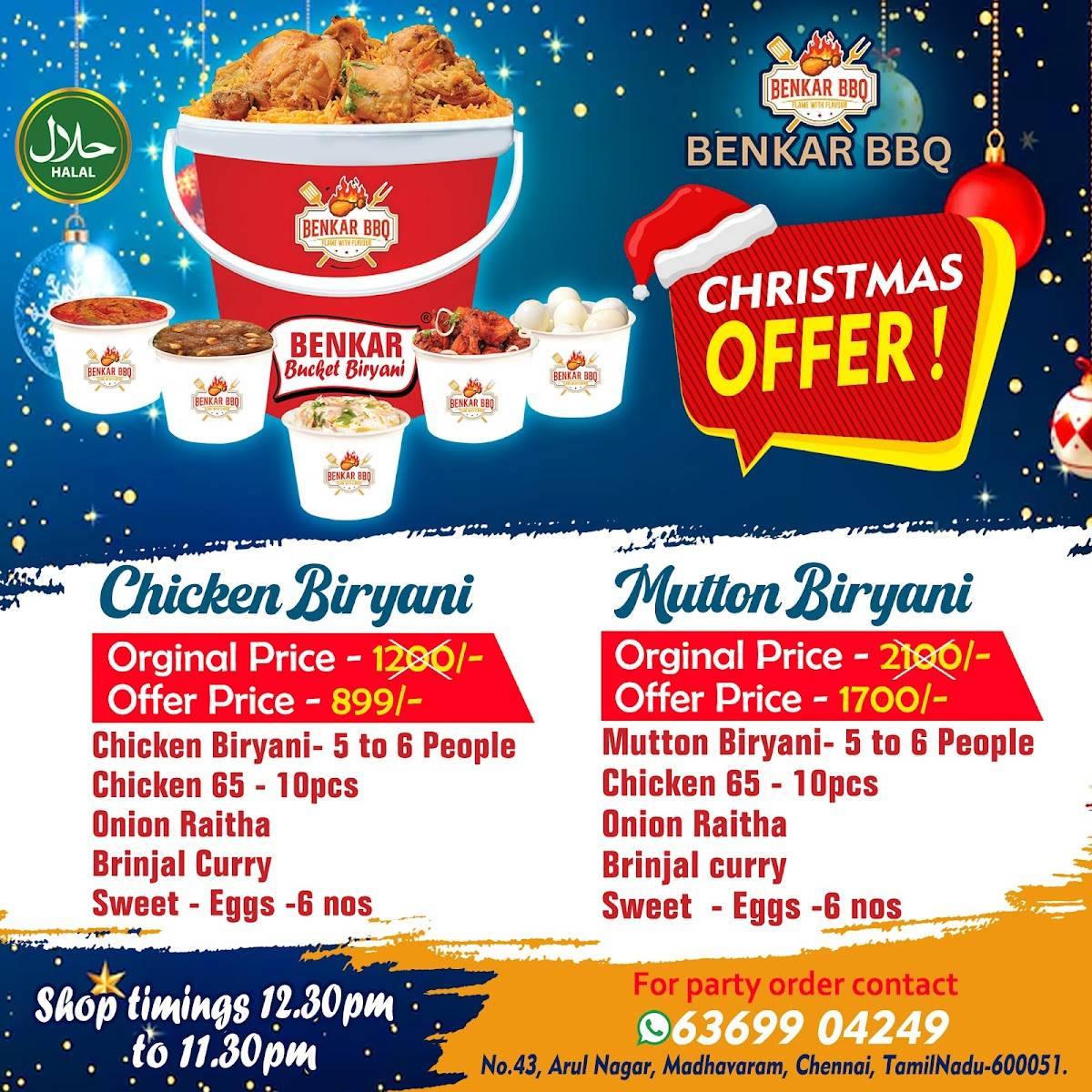 Menu at BENKAR BBQ RESTAURANT- MADHAVARAM, Chennai