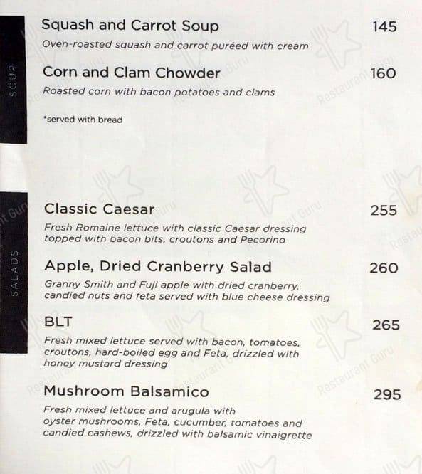 Menu at Brique Modern Kitchen cafe, Cebu City, ayala center cebu