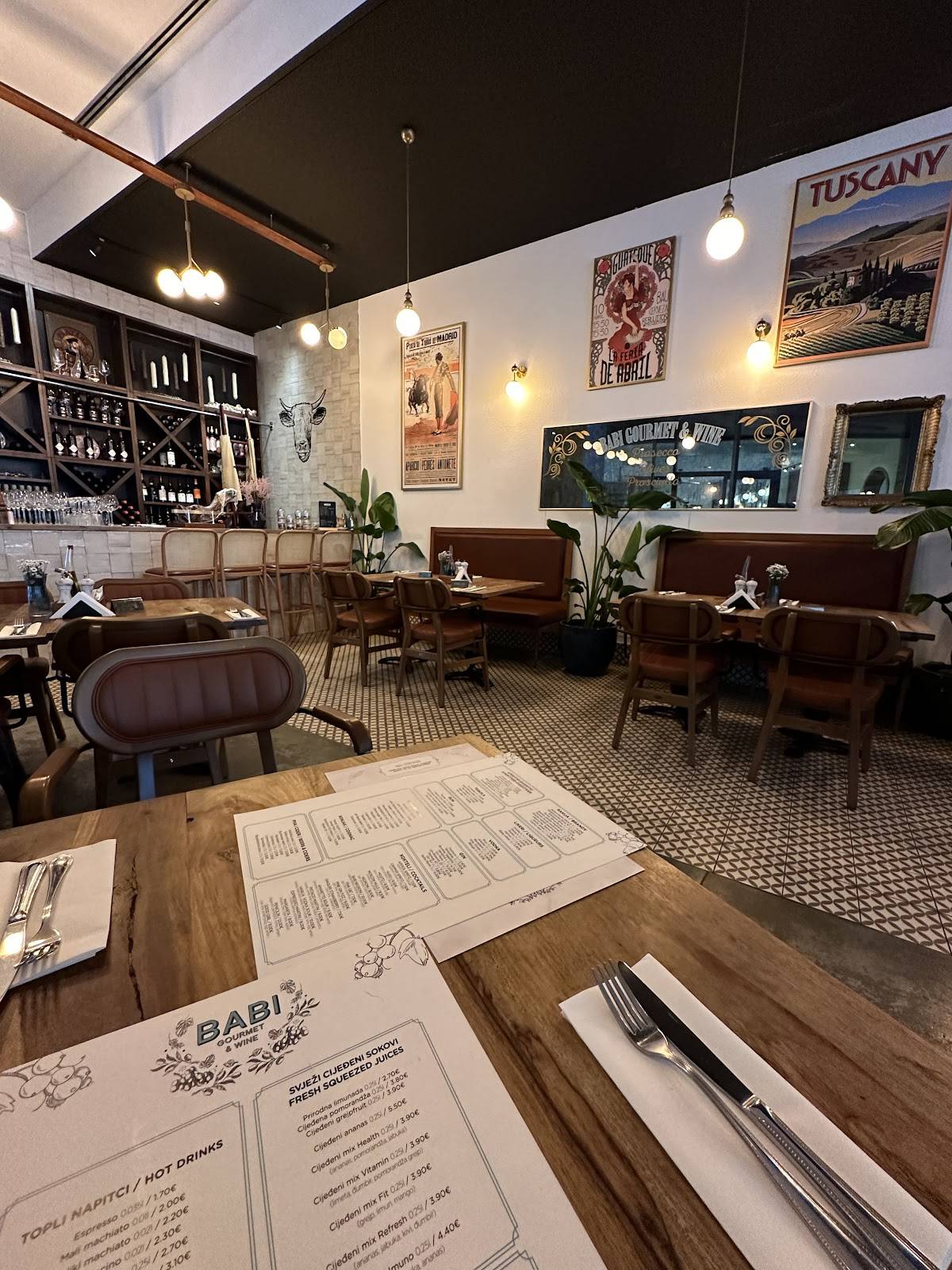 Menu at Babi Gourmet & Wine restaurant, Podgorica