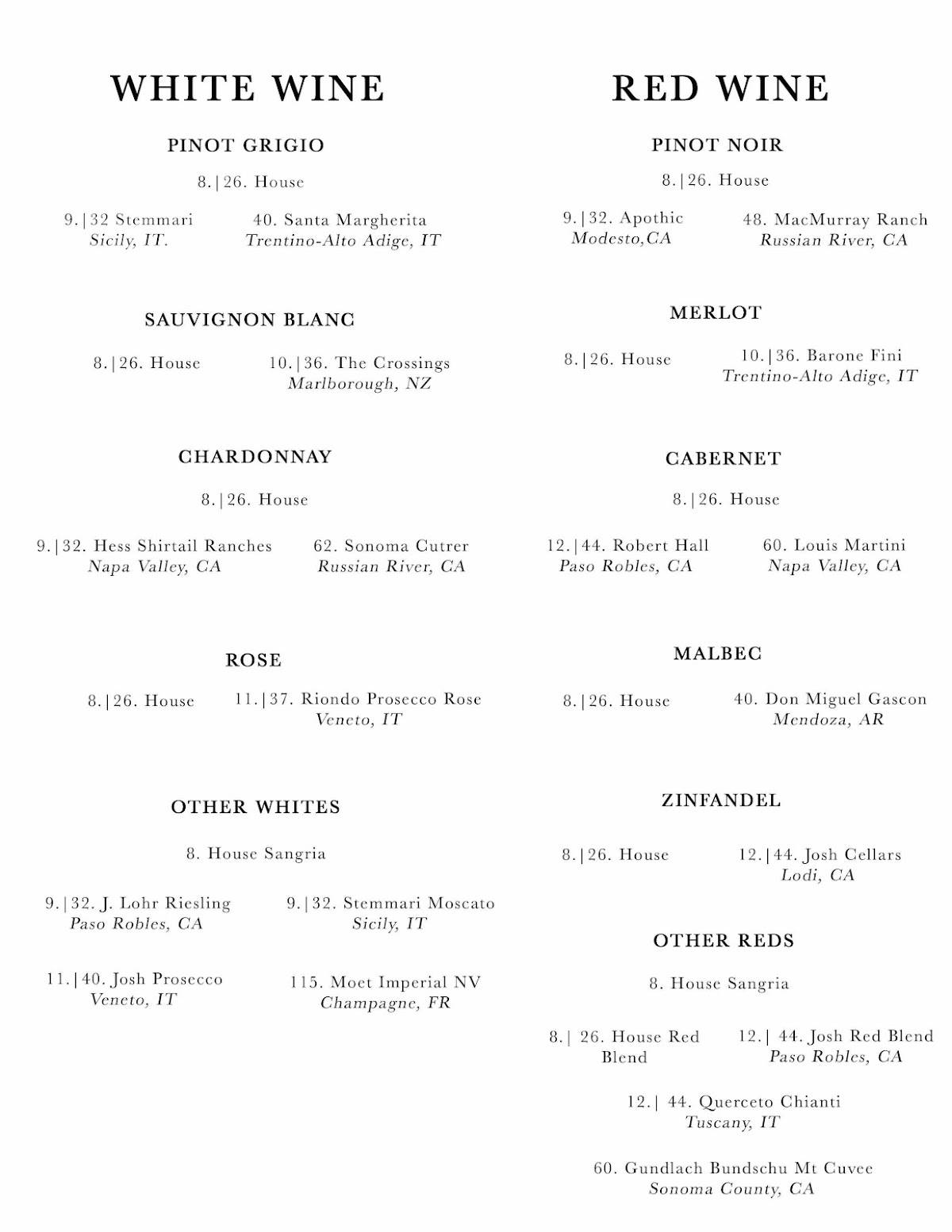 Menu at Backfin Blues Bar & Grill, Port Deposit