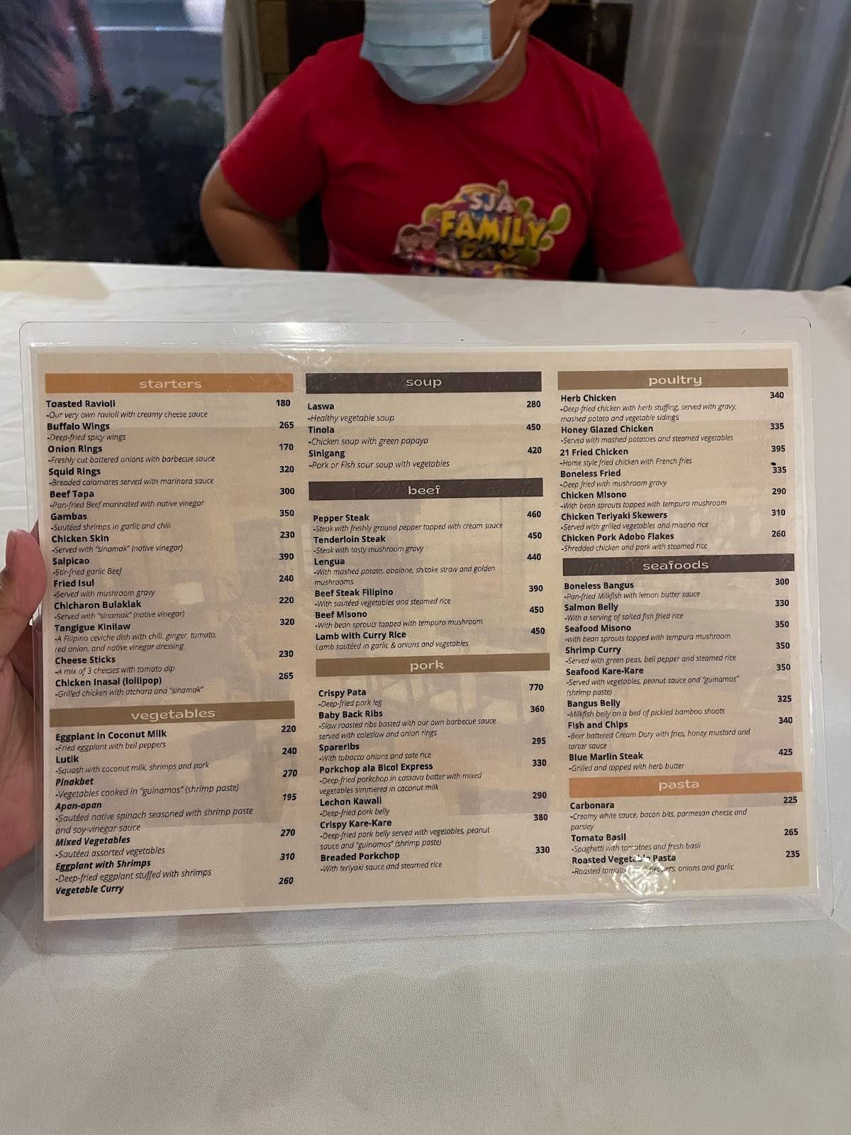 Menu at 21 Restaurant, Bacolod, 21 Lacson St