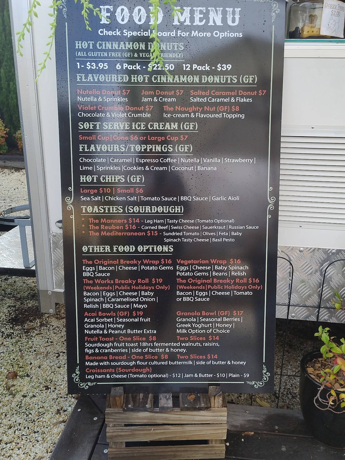 Menu at Bad Manners Cafe Tenterfield, Tenterfield