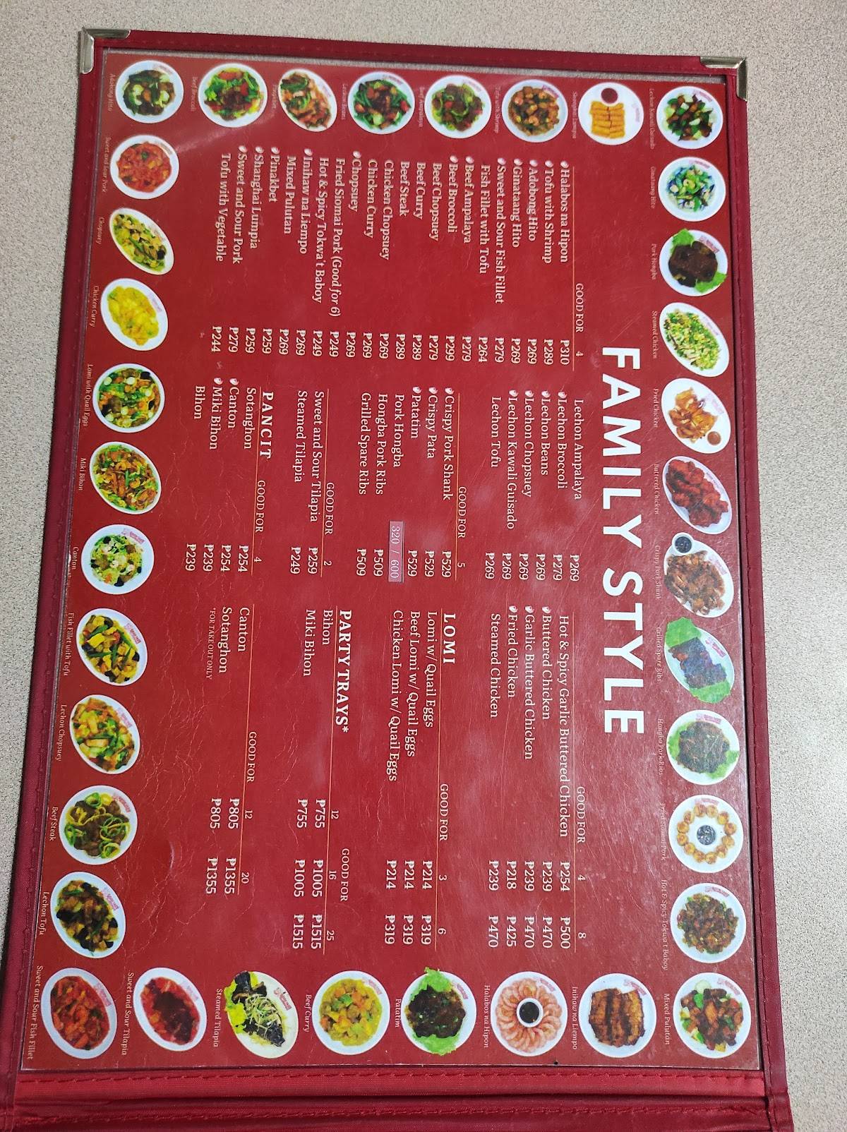 Menu at GOODTASTE RESTAURANT, Baguio, Otek St