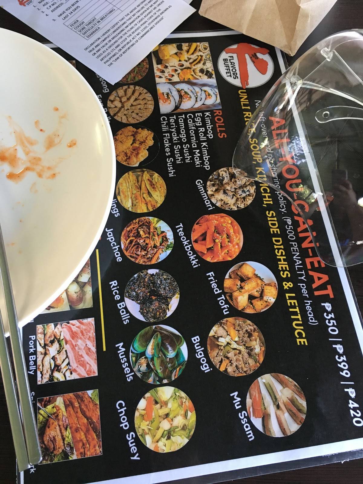 Menu at K Flavors Buffet restaurant, Baguio, 36 Legarda Rd
