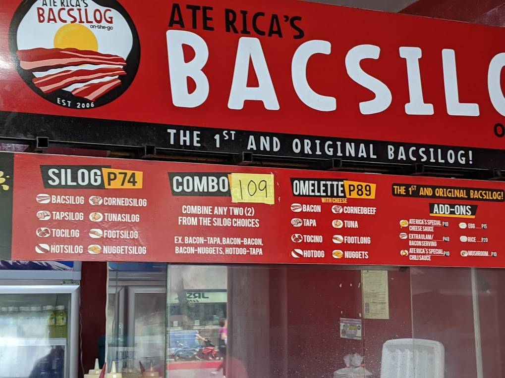 Menu at Baksilog Express - Fiesta Carnival Arcade restaurant, Quezon City