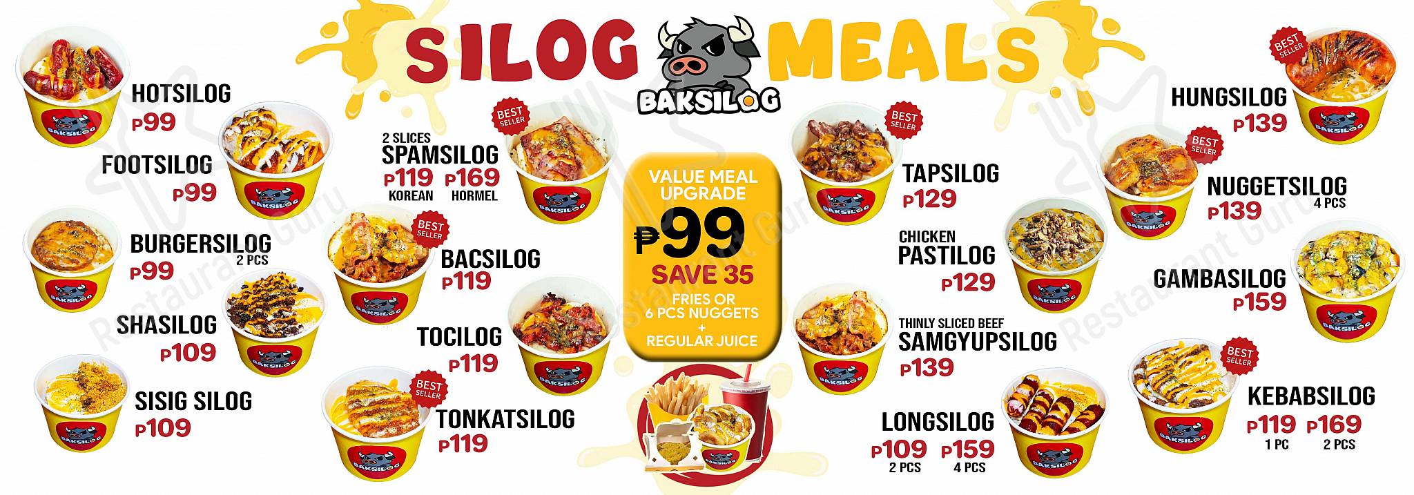 Carta del restaurante Baksilog Express - Fiesta Carnival Arcade, Ciudad ...
