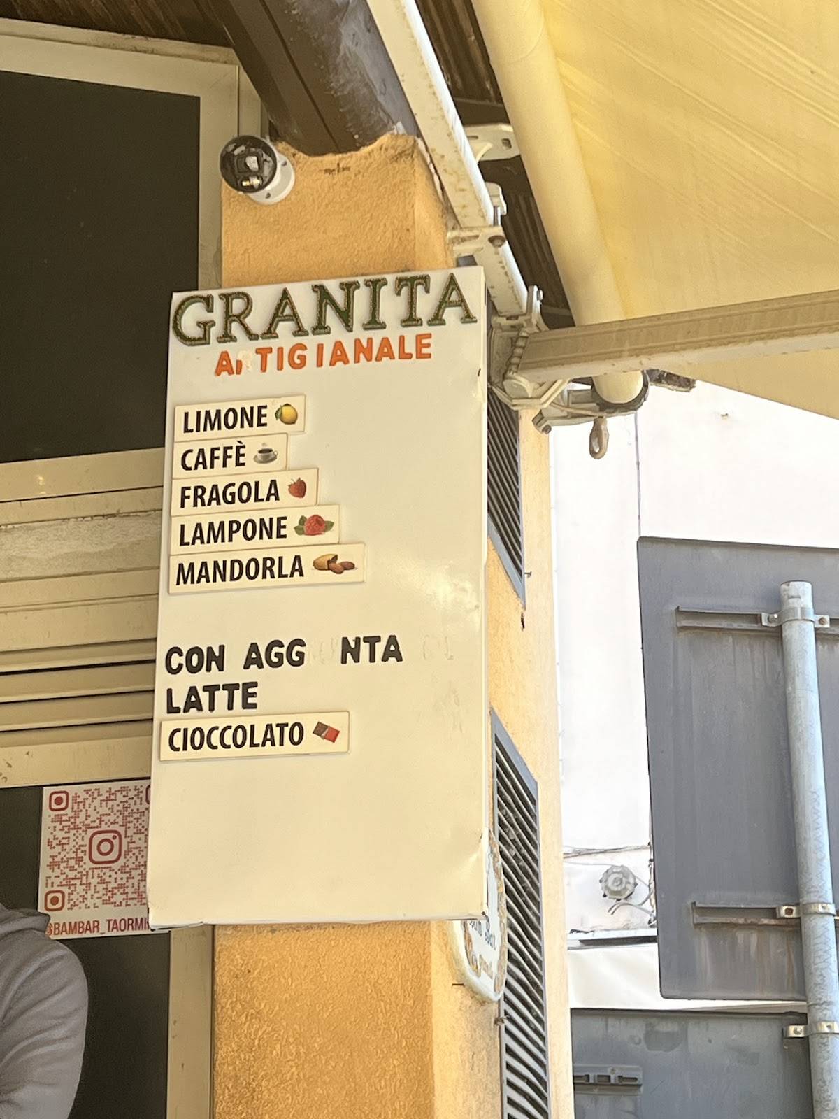 Speisekarte von Bam Bar, Taormina