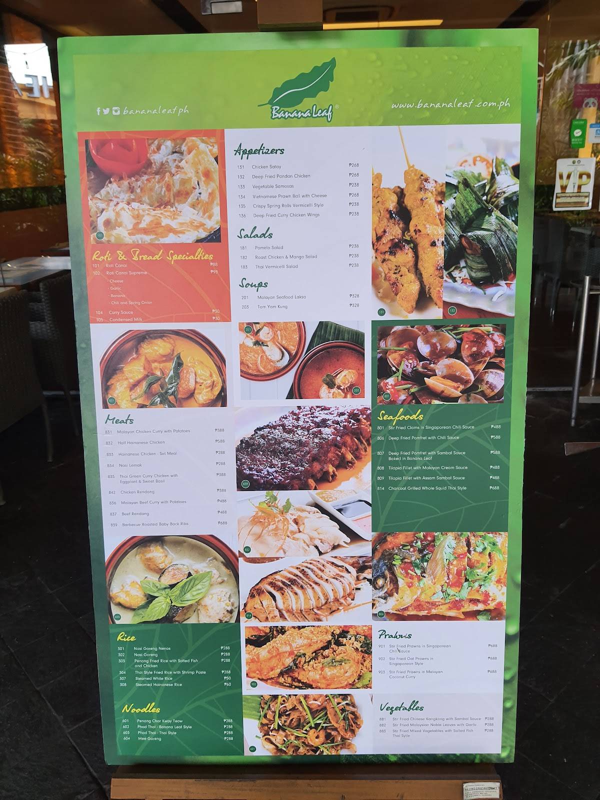 Menu at Banana Leaf Asian Cafe@Promenade, San Juan