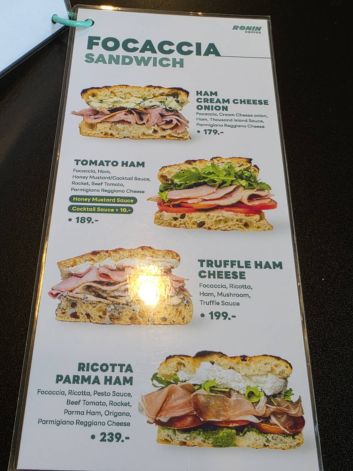 Menu at Ronin Pizza ลาดพร้าว 18 restaurant, Bangkok