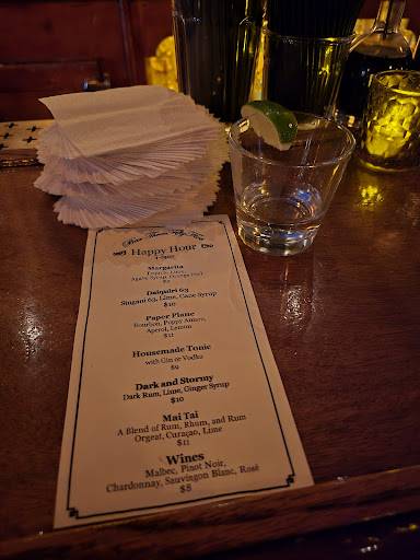 Menu at Bar 355, Oakland