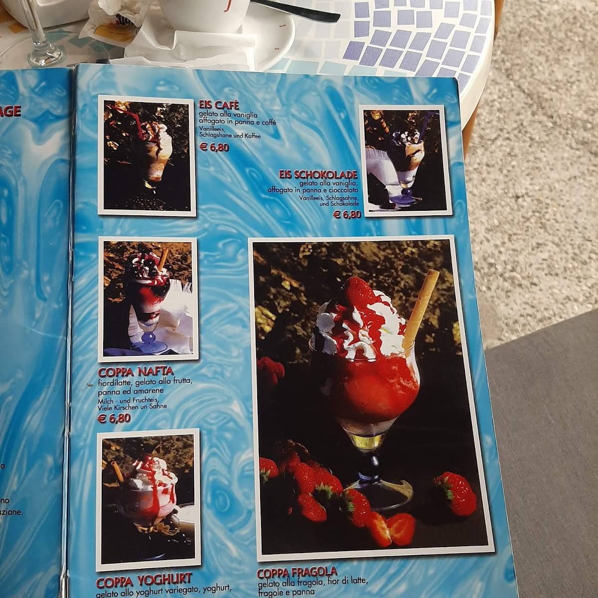 Speisekarte von Bar Gelateria Cafè Hocus Pocus, Bibione