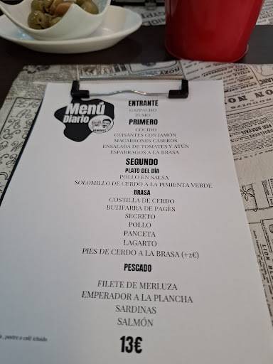 Carta de Bar Restaurant Los Ramones, Sabadell