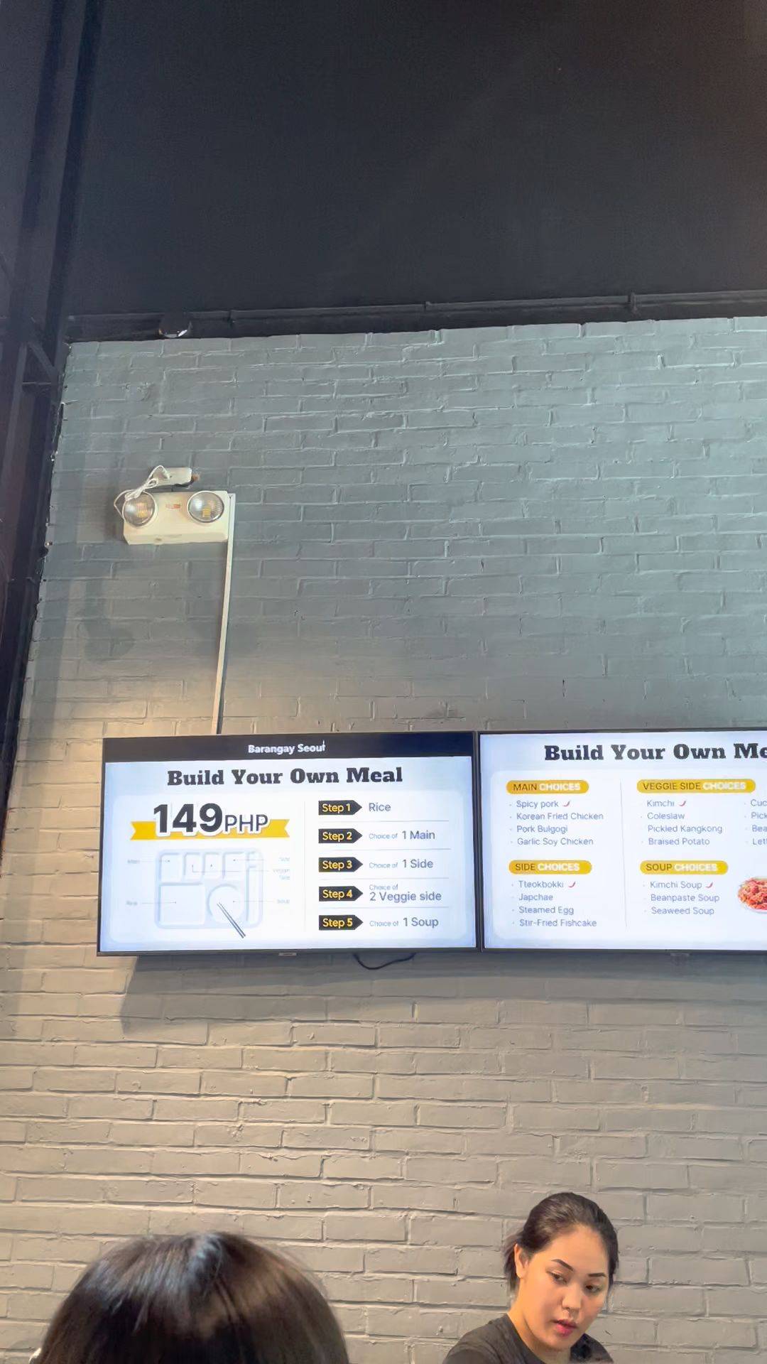 Menu at Barangay Seoul Express, Cebu City
