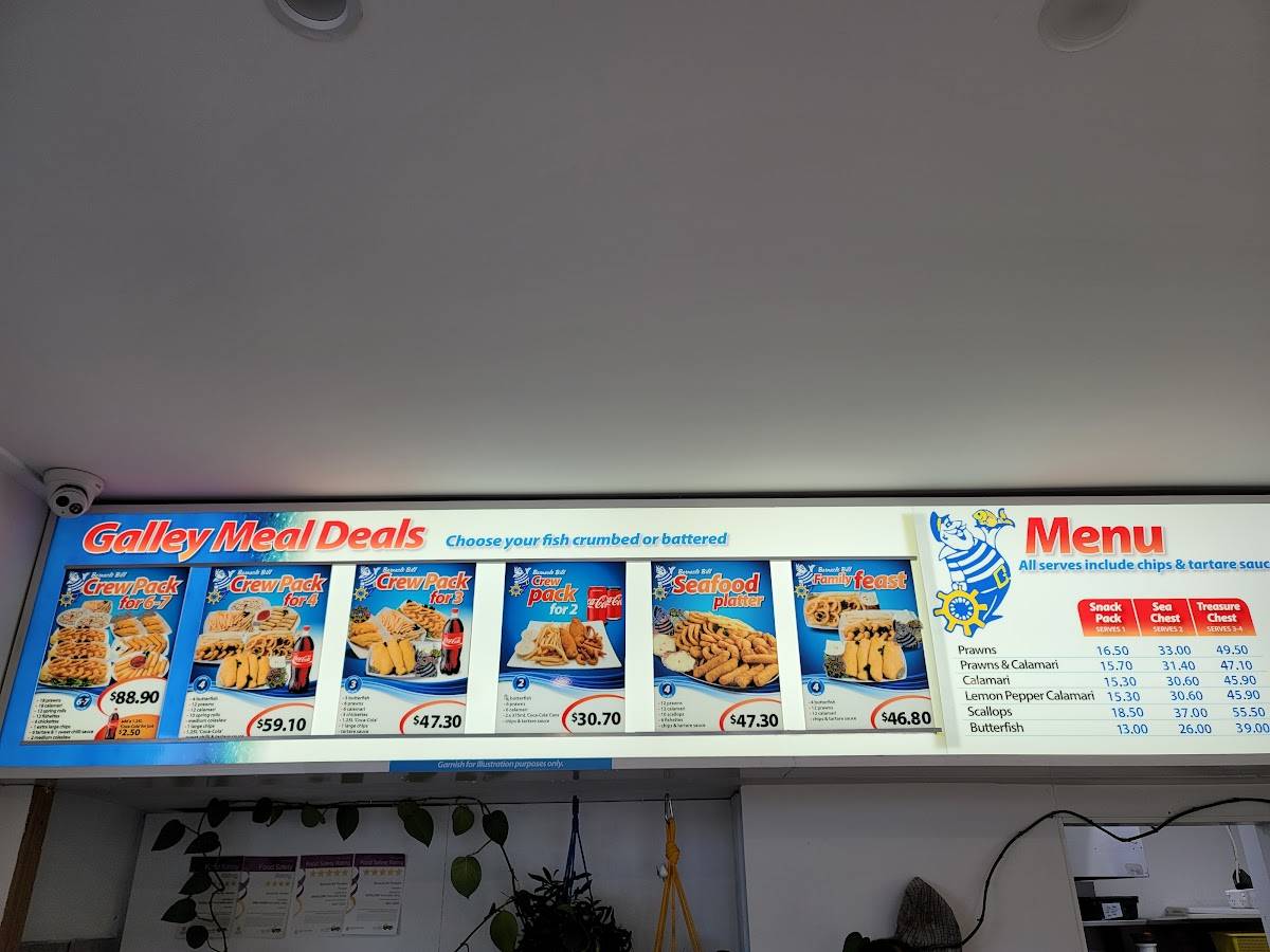 Menu at Barnacle Bill, Plympton, 304 Anzac Hwy