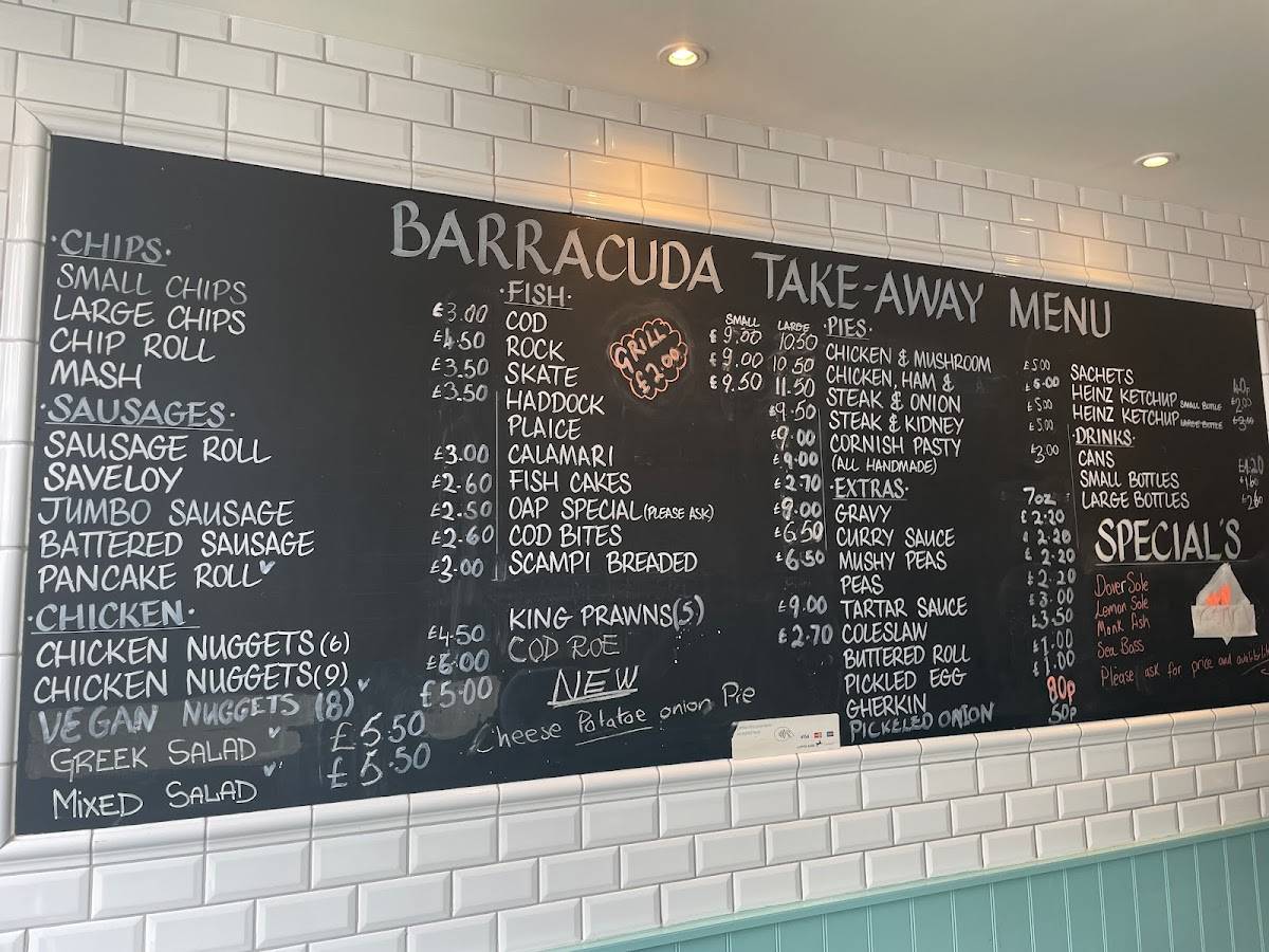 Menu at Barracuda Restaurant & Takeaway, Upminster, 52 Station Rd