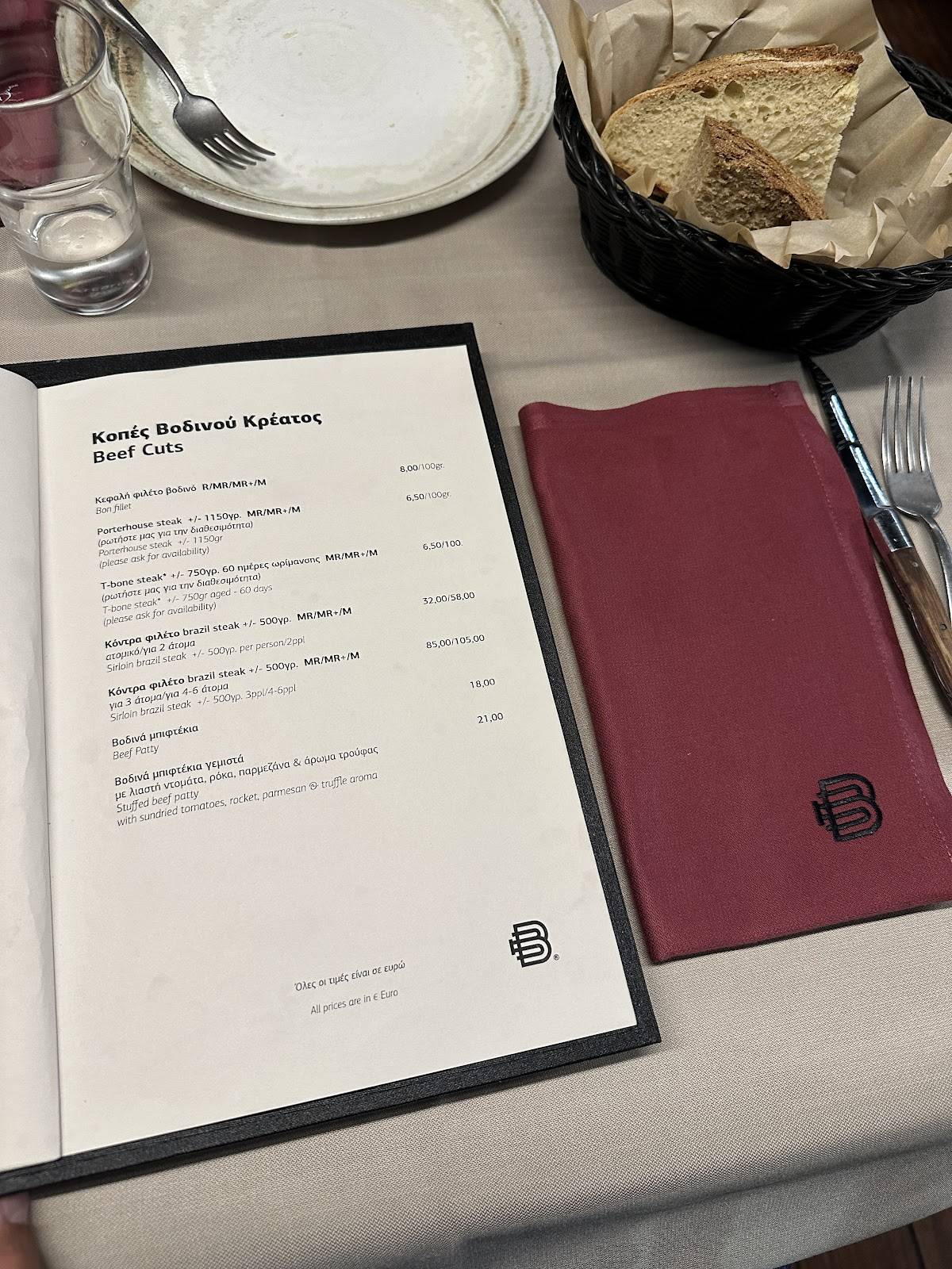 Menu at Basegrill Athens-Γλυφάδα, Glyfada