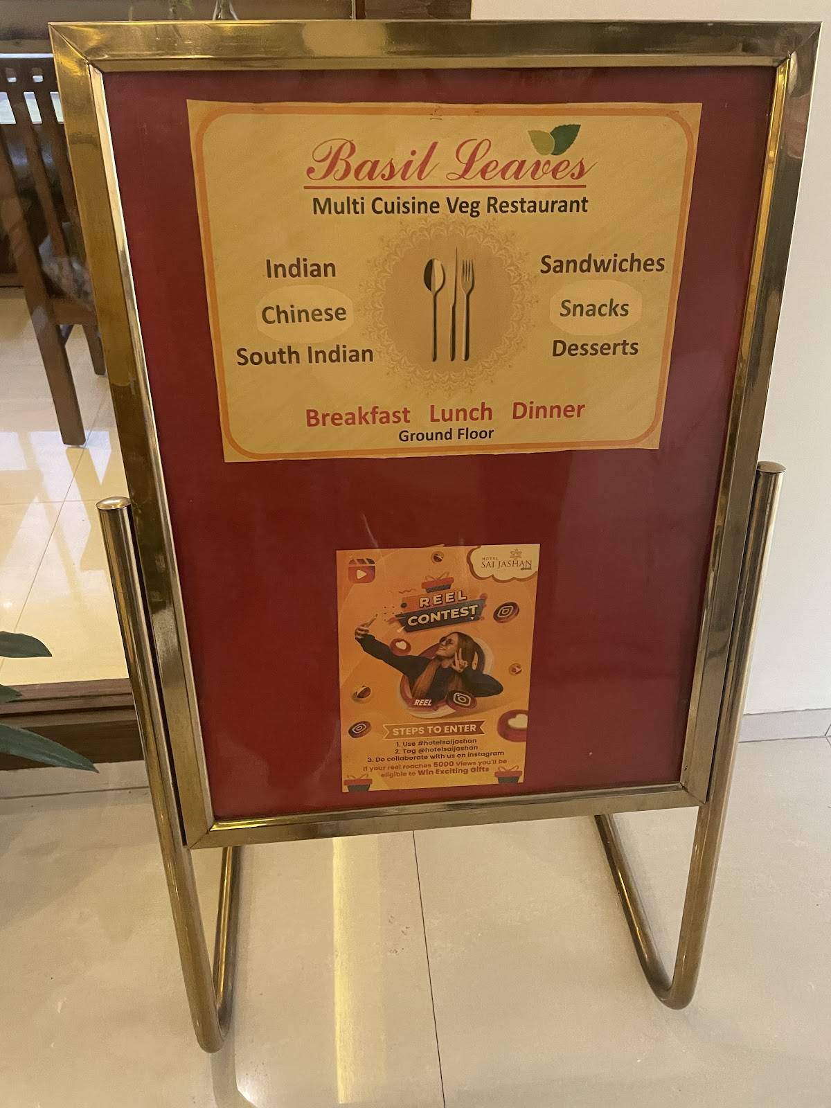 Menu at Basil Leaves Shirdi. Authentic flavors of India, Shirdi, Ground ...