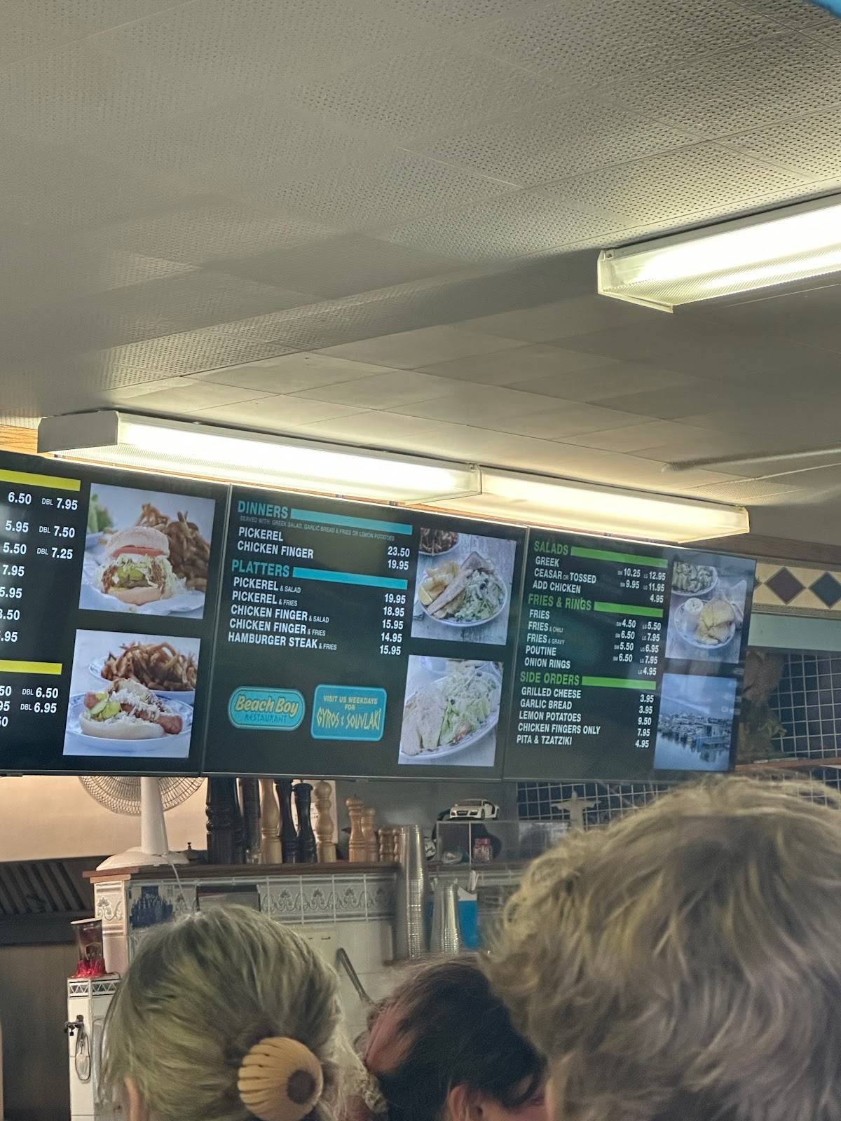 Menu at Beach Boy Restaurant, Gimli