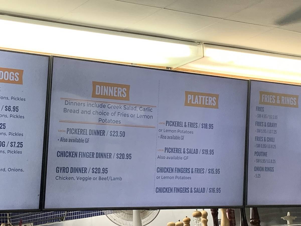 Menu at Gimli Beach Boy Restaurant, Gimli
