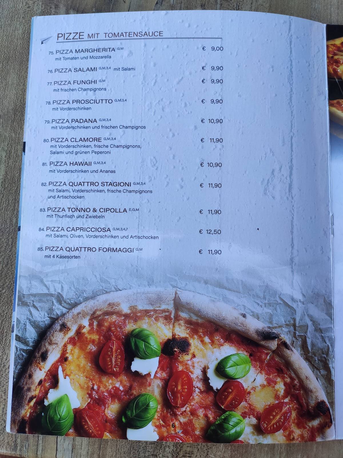 Speisekarte von Restaurant Volare, Beilngries