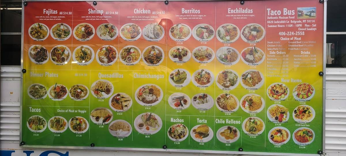 Menu at Taco Bus Authentic Mexican Food restaurant, Belgrade, -6220 ...