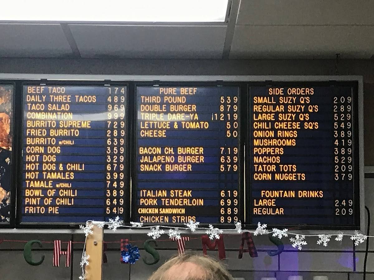 Menu at Snack Shack restaurant, Belton