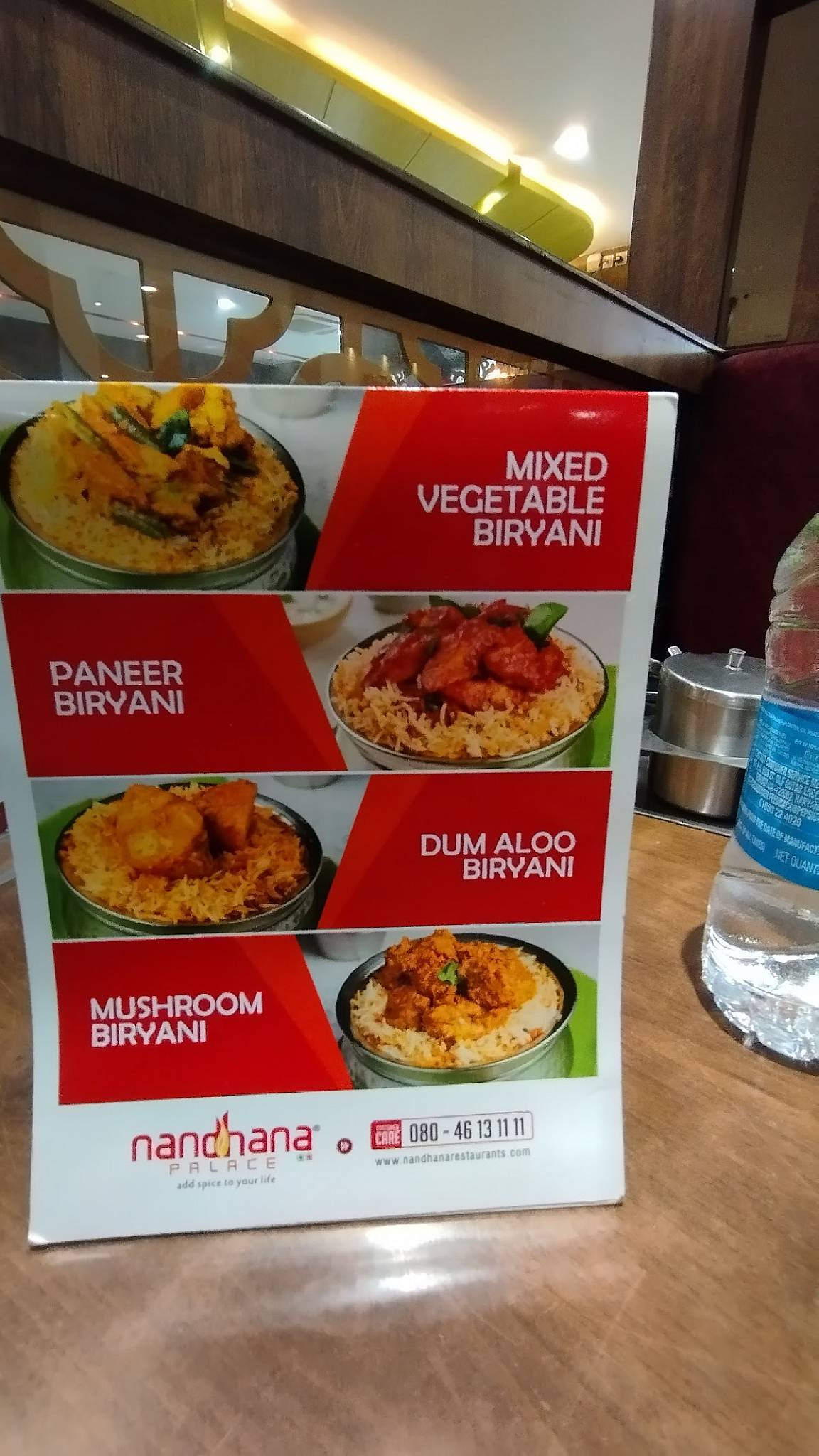 Menu at Nandhana Palace - Andhra Style Restaurant - Bommasandra, Bengaluru