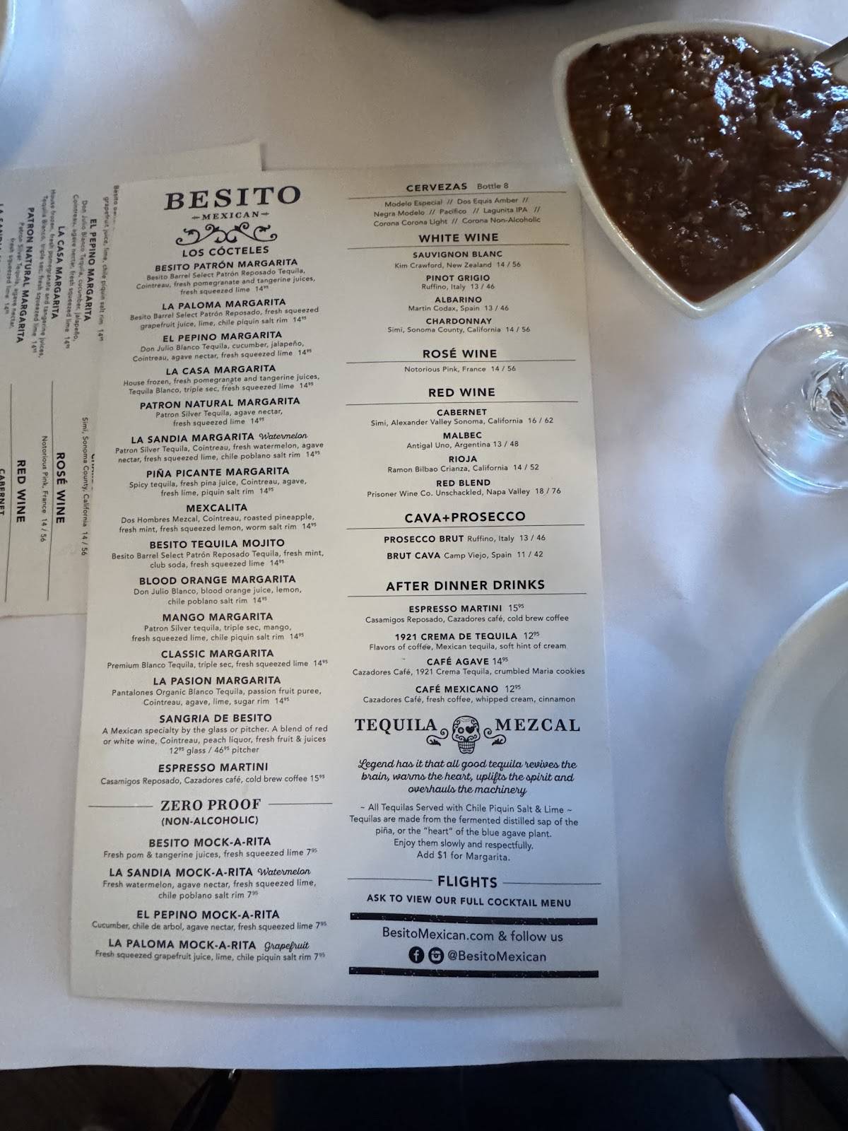 Menu at Besito Mexican Restaurant - Roslyn NY, Roslyn, Old Northern Blvd