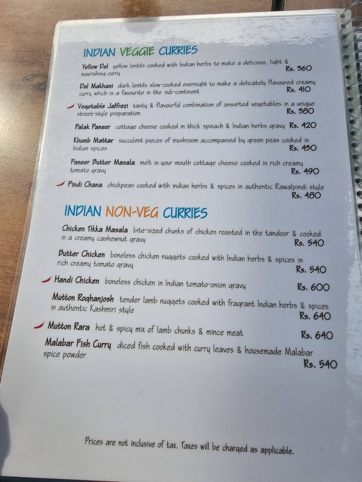 Menu at The Lazy Dog Lounge, Manali