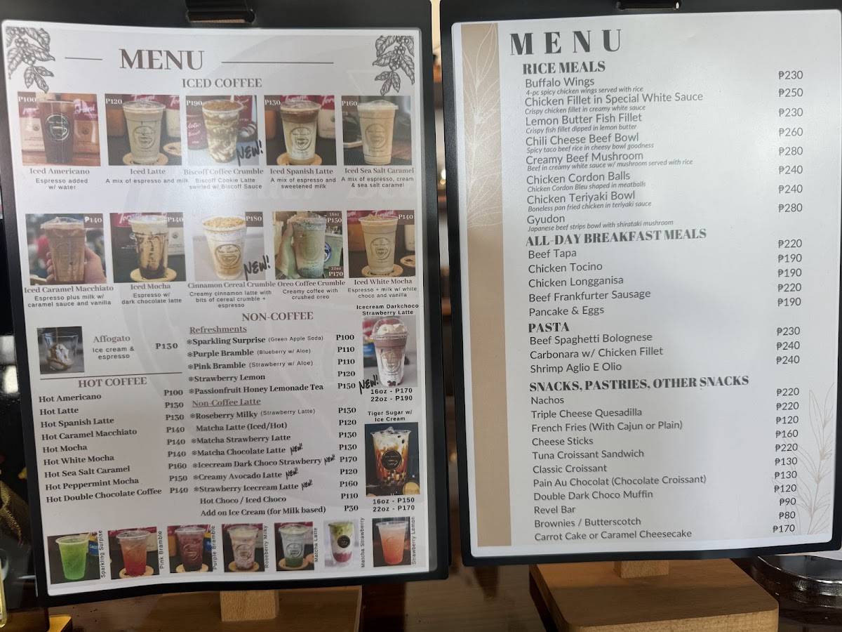 Menu at Better Beans Co. - New Location (Trust Home Depot), Davao City