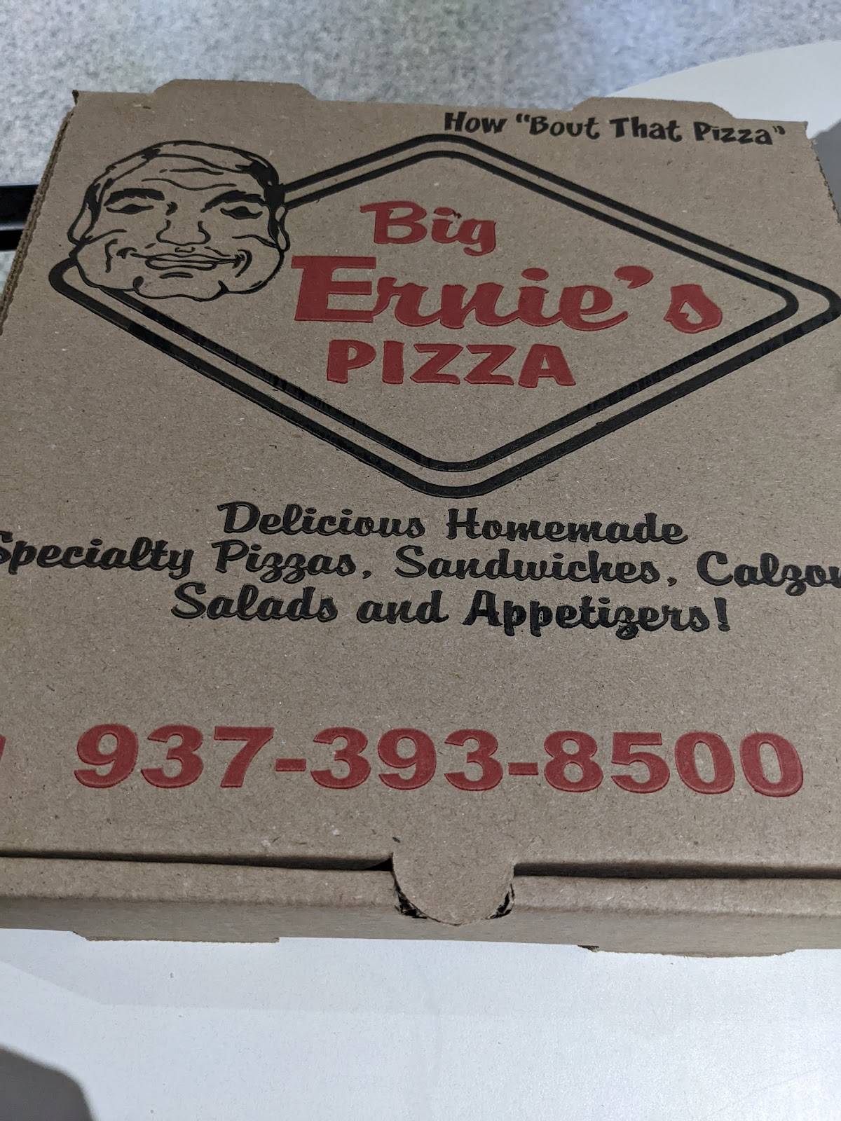 Menu at Big Ernie's pizzeria, Hillsboro, 836 High St