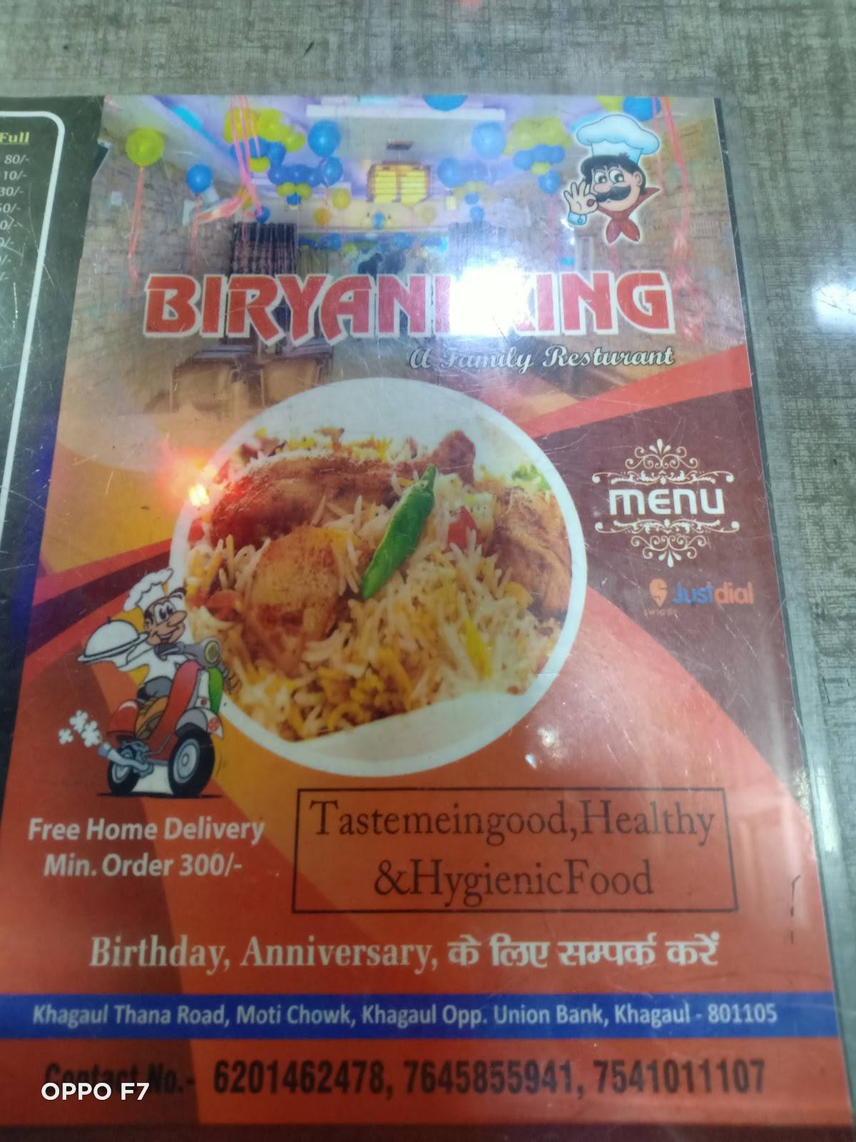 Menu at Biryani King A Family Restaurants, Patna